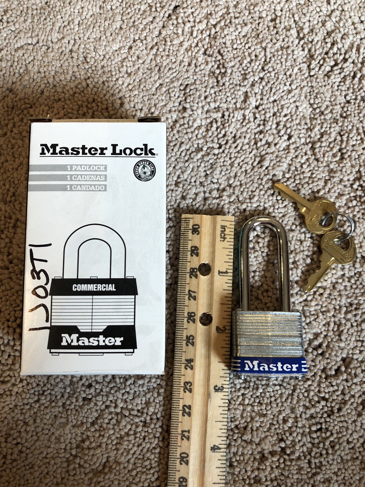 Master Lock Blue Padlock 1.5" Shackle - Model # 7LF | eBay
