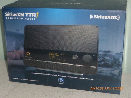 Sirius XM TTR1 Tabletop Internet Radio Automatic Time SiriusXM Alarm ...
