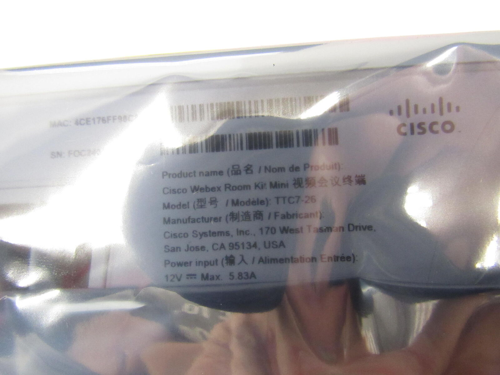 Cisco CS-KIT-K9 Webex CS-TOUCH10 & TTC7-26 Conference Room Kit CS-KIT ...