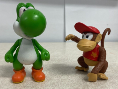 Donkey Kong Vs Yoshi Lot Of 2 Diddy Kong & Yoshi Figure New Jakks