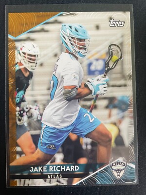 Jake Richard 2022 Topps Premier Lacrosse League PLL Gold Parallel Card ...