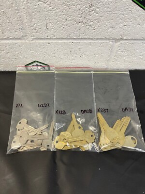 Ilco X6 62DT, X123 DA25, X237 DA34, Assortment of Nissan Key Blanks ...