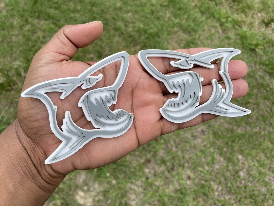 Shark Car Emblem Badge Custom New | eBay
