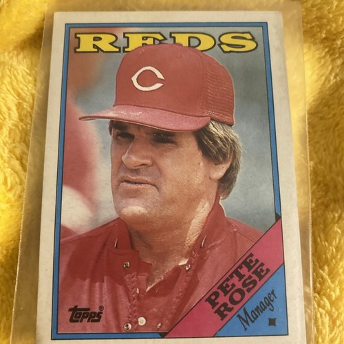 1988 Pete Rose Manager Cincinnati Reds Tops 475 Card In Protective Plastic | eBay