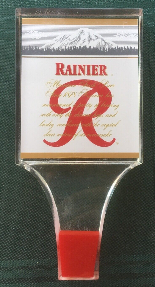 Rainier Beer Tap Mountain Fresh Beer Tap 7" Square Vintage RARE | eBay