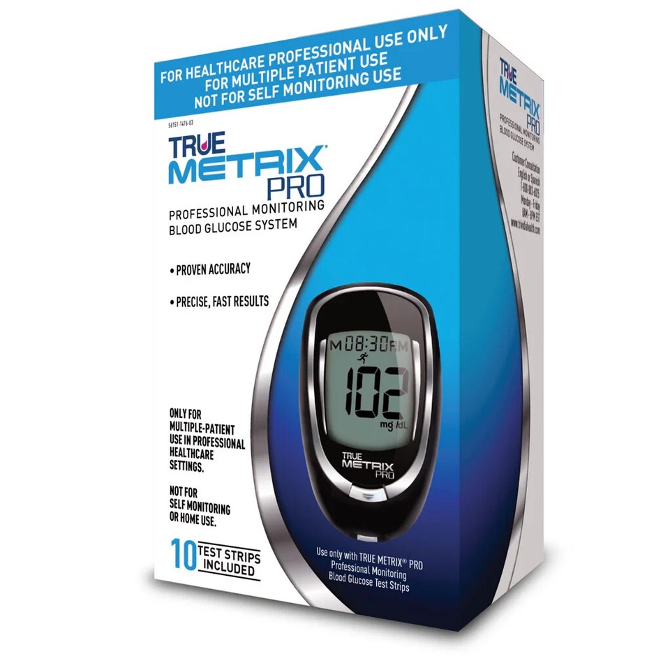 True Metrix PRO Blood Glucose Monitoring Meter 1 Kit include 10 Test ...