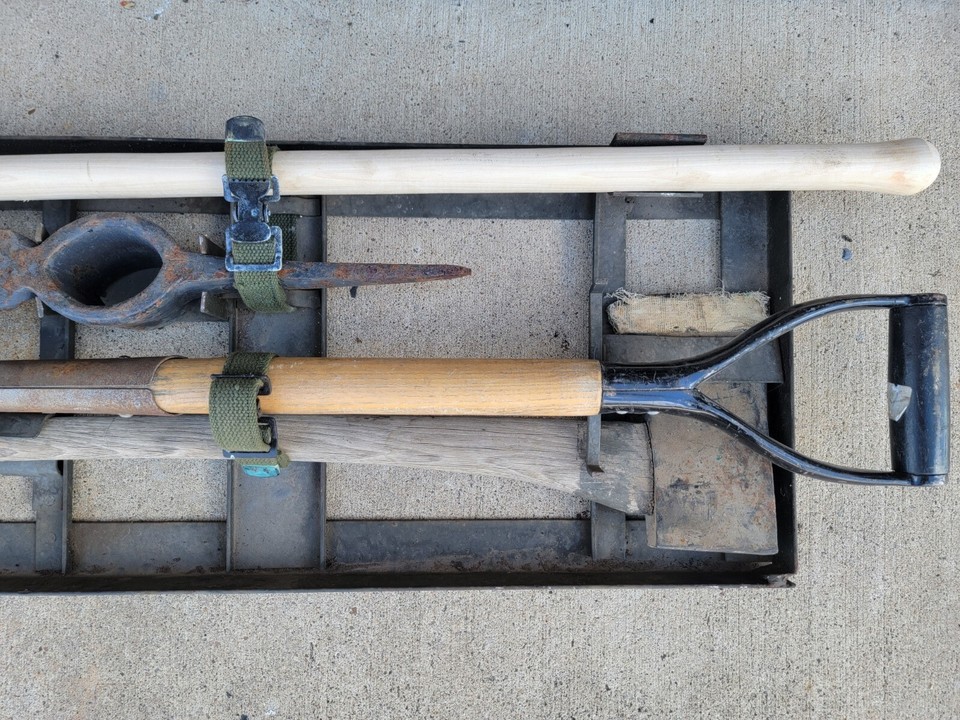 WW2 Pioneer tool Rack Kit w/ straps & tools Dodge GMC CCKW Diamond T ...