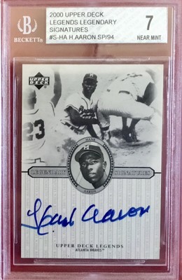 2000 Upper Deck Legends Legendary Signatures #SHA Hank Aaron SP/94 | eBay