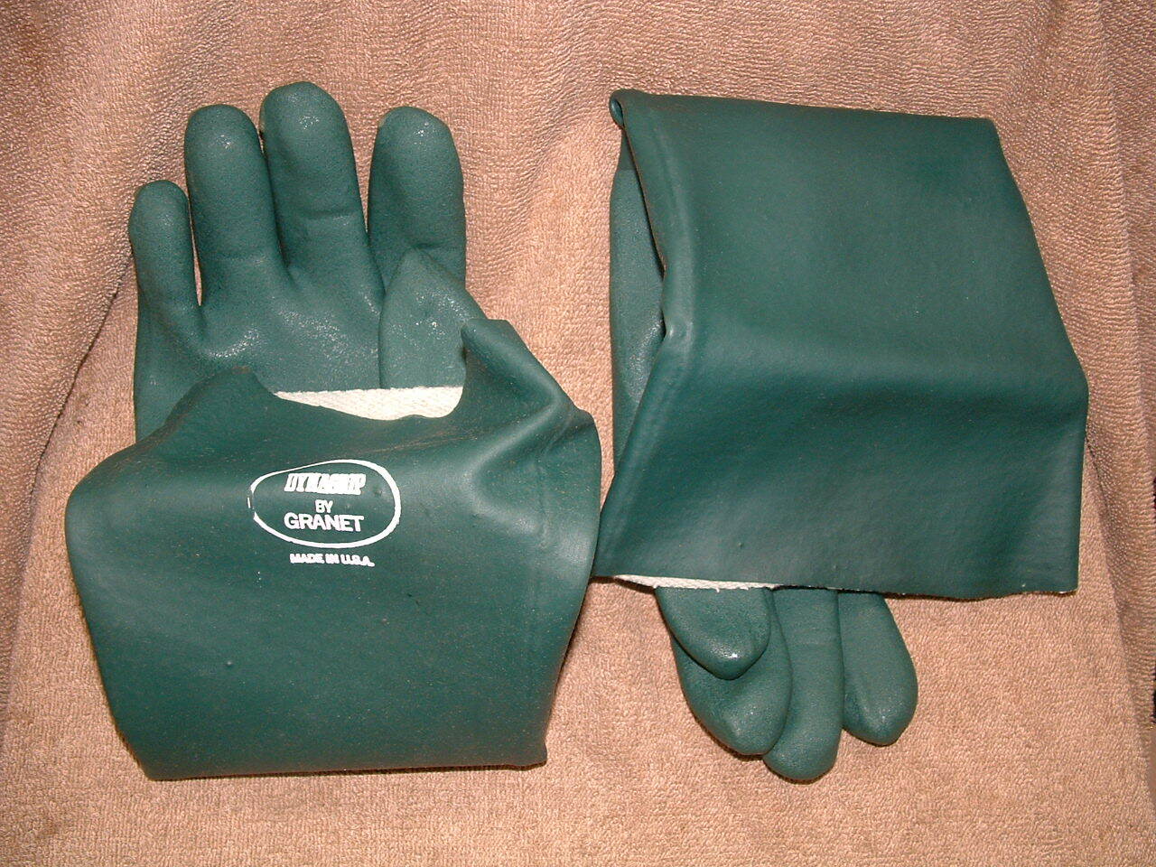3 PAIRS GRANET DYNAGRIP GLOVES MADE IN FRAMINGHAM, MA. USA CHEMICAL ...