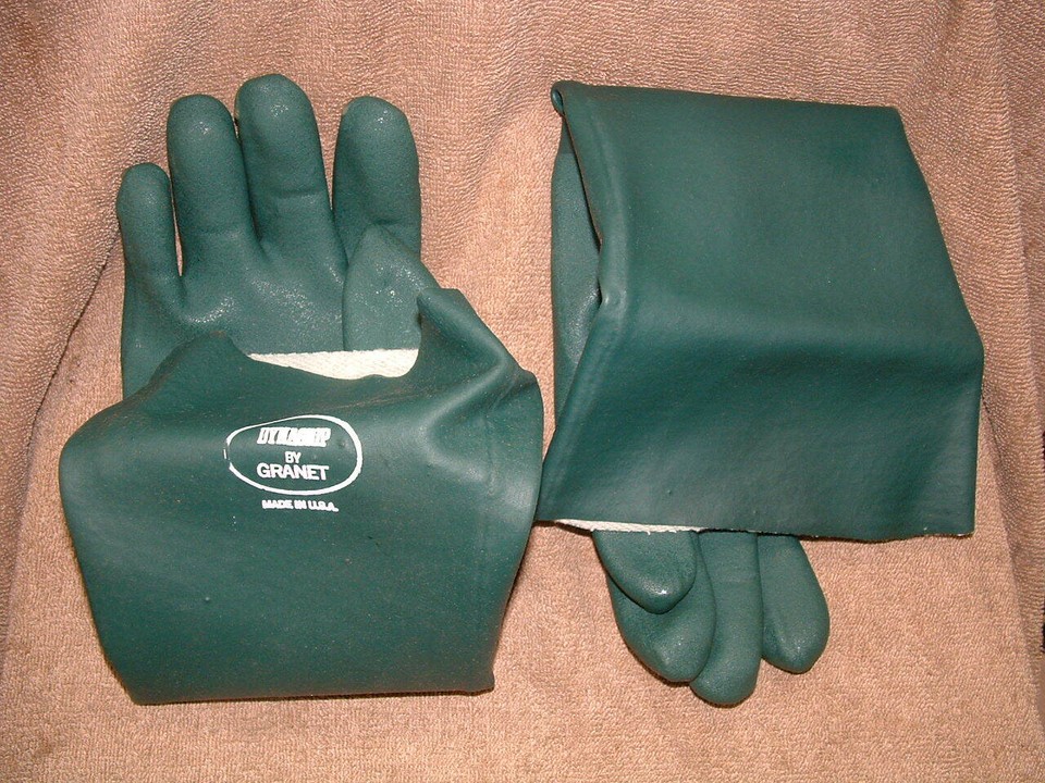 3 PAIRS GRANET DYNAGRIP GLOVES MADE IN FRAMINGHAM, MA. USA CHEMICAL ...