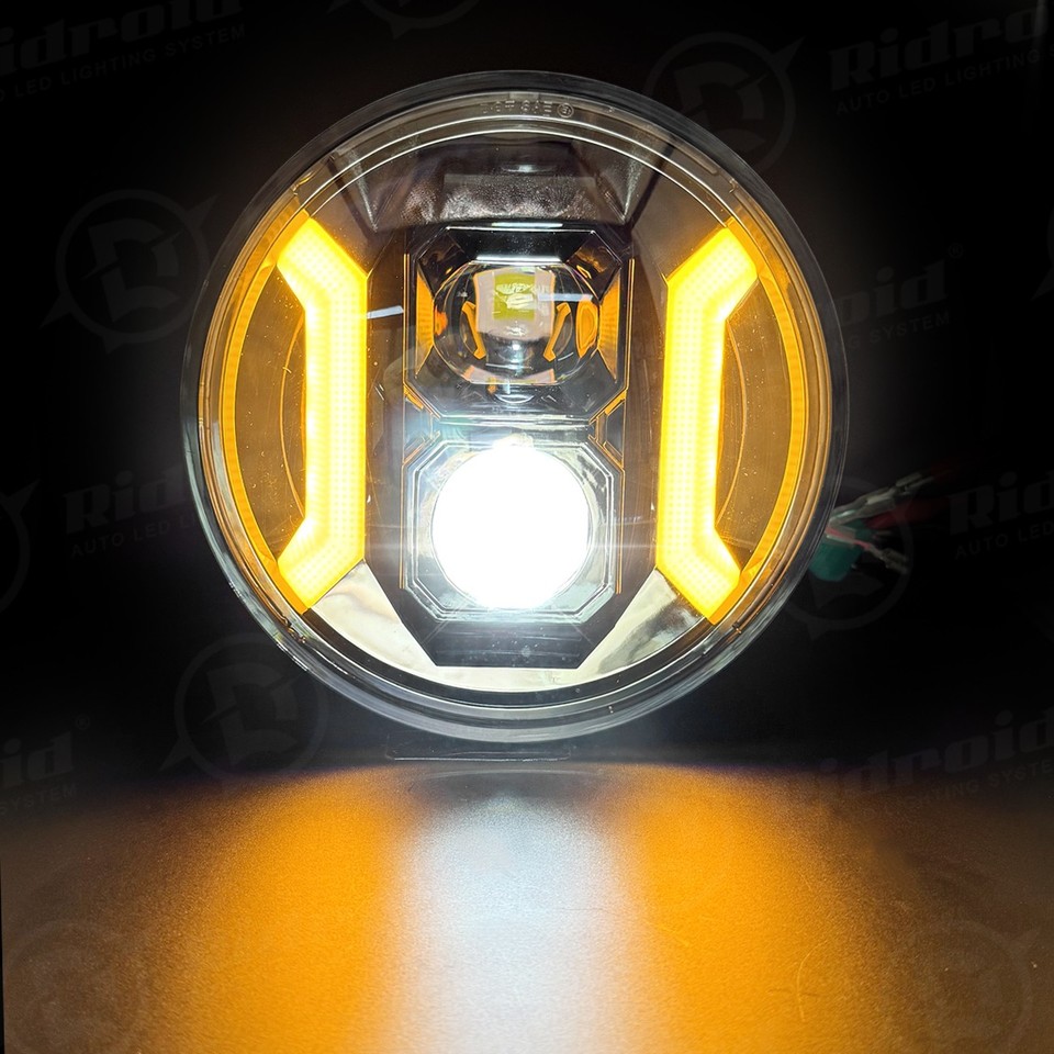 Pair 7" LED Headlight For Toyota Land Cruiser FJ40 FJ45 FJ50 FJ55 FJ60 ...