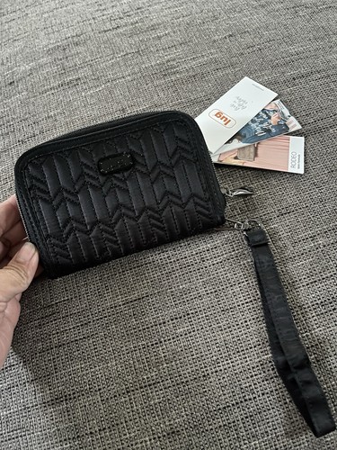 Lug Rodeo Black RFID Quilted Wristlet Wallet NWT | eBay