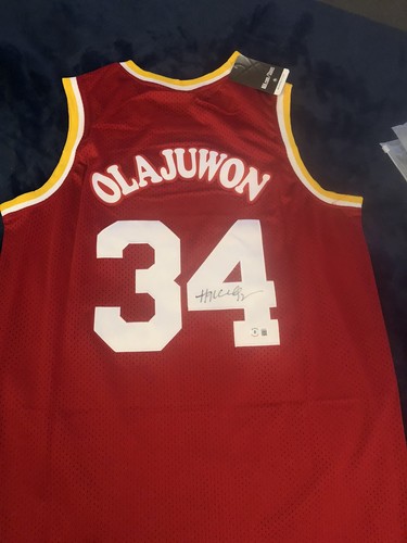 Hakeem Olajuwon Autographed Houston Jersey! Beckett BAS Certified | eBay