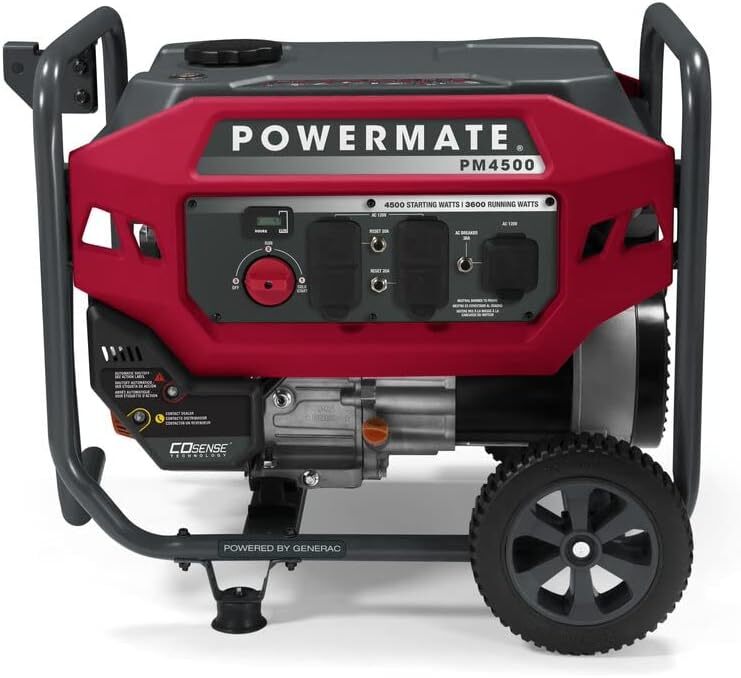 Powermate P0080201 PM4500 4500-Watt Gas-Powered Portable Powered by ...