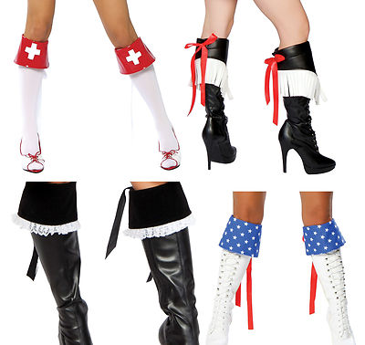 sexy ROMA boot KNEE thigh HIGHS stockings CUFFS covers TOPPERS costume ...