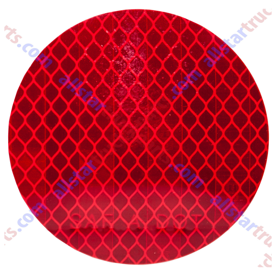 Amber/Red/White 3" Round High Vis Reflective Stick-On Reflector DOT-SAE ...