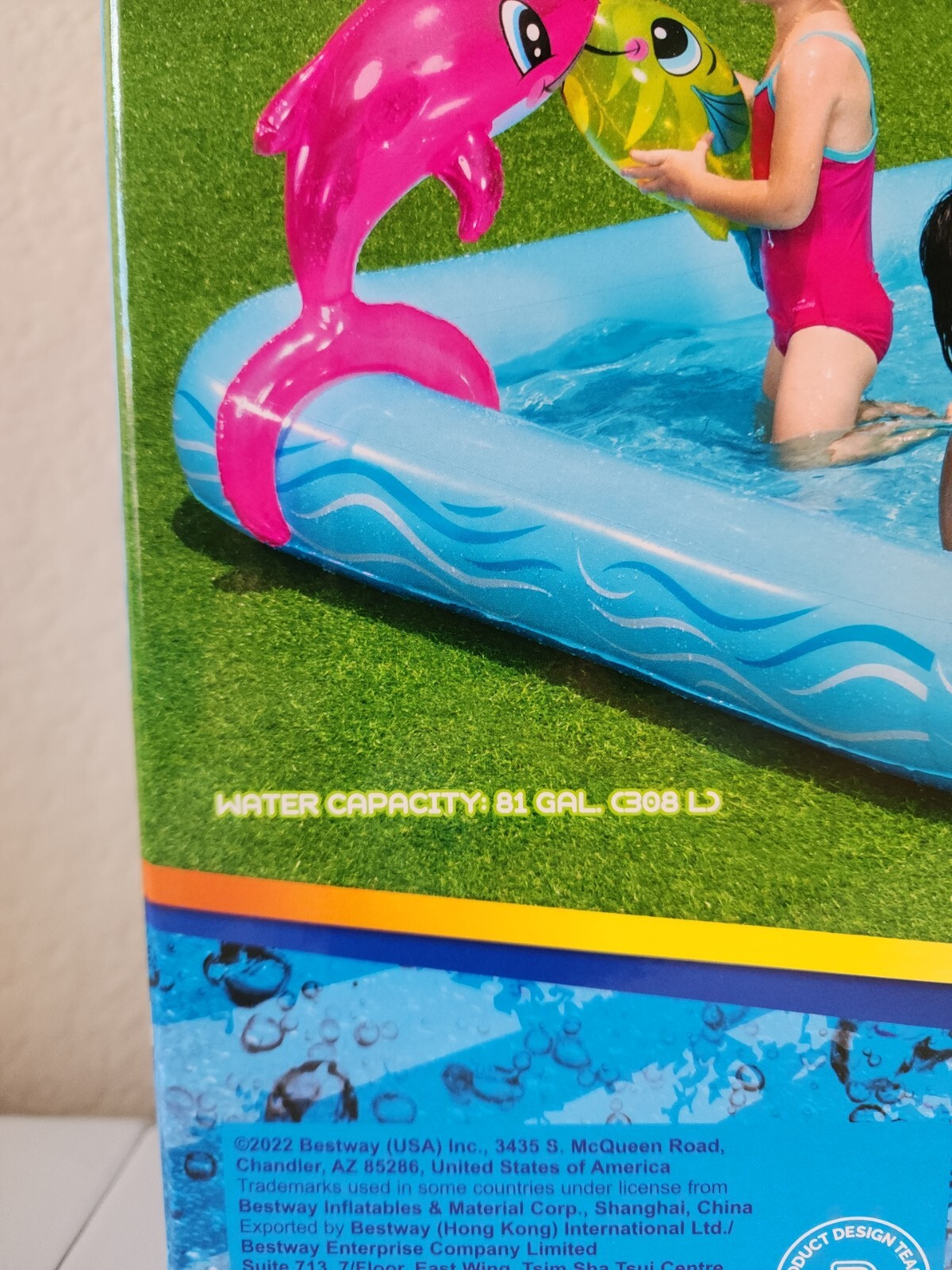 H2ogo Fantastic Aquarium Inflatable Kids Water Play Center 7ft With ...