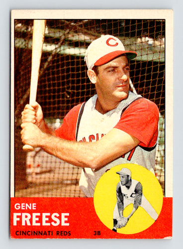 1963 Topps Card, #133 Gene Freese, Cincinnati Reds, see Video | eBay