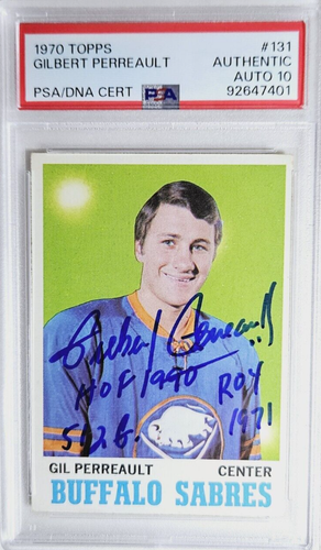 1970 Topps #131 Gil Perreault Signed Rookie Card Autograph W/ HOF RC ...