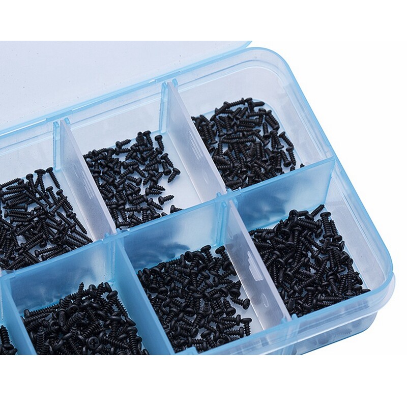 1000pcs Mini Tiny Black Screws M1 M1.4 M1.7 Miniature Self Tapping ...