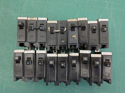 LOT OF 18x Eaton Cutler Hammer 20 Amp 1 Pole QUICKLAG Type BA Circuit ...