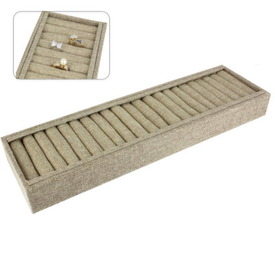 Ring Tray Bangle Display Tray 21 Slot Cufflinks Display Tray Burlap ...