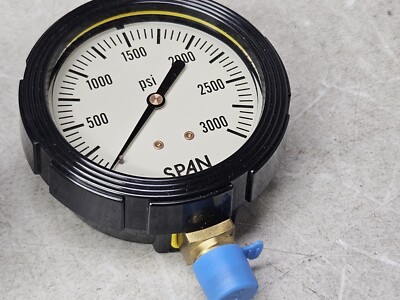 SPAN Pressure Gauge 0-3000 PSI 1/4 NPT M Bottom Mount LFS214-3000-PSI-G ...