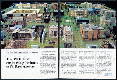 1984 IBM 4341 computer electronic parts city art vintage print ad | eBay