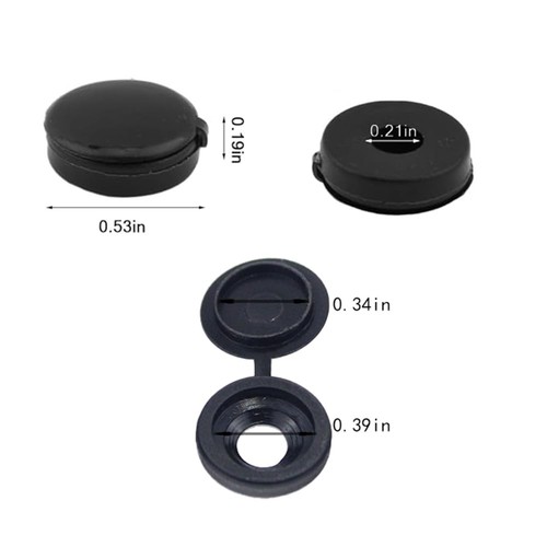 50 Pieces Hinged Screw Cover Caps Plastic Shutter One-piece block | eBay