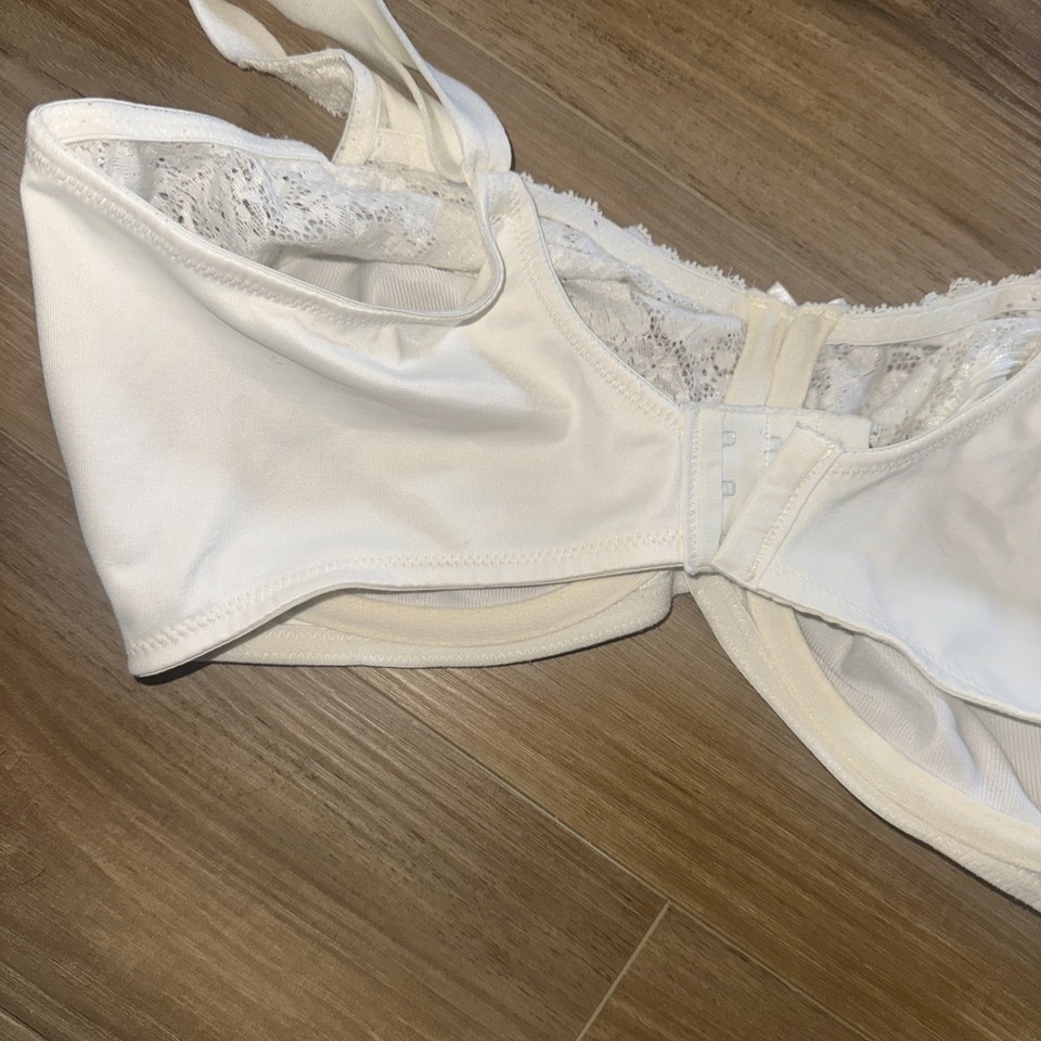 Vintage Lilyette 418 Satin Minimizer Bra Satin Lace Underwire Womens ...