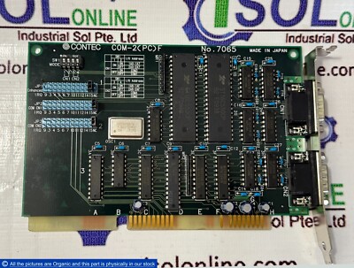 Contec COM-2 PC F ISA 2-Ch RS-232C Serial I/O Board 7065 DAQ For ...