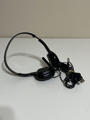 Plantronics Audio 628USB Black Headband Headsets Mic Volume Control 628 ...