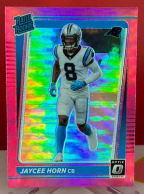 2021 Donruss Optic Pink Jaycee Horn RC Rated Rookie Carolina Panthers ...