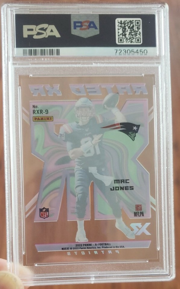 Mac Jones⚡2022 XR Rated XR SSP CASE HIT PSA 9 MINT 🏉 SUPER RARE SF ...