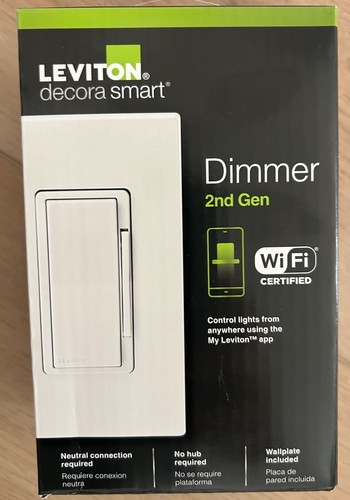 Leviton Decora Smart Dimmer Switch 2nd Gen - WiFi Certified (R02-D26HD ...