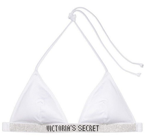 Victoria's Secret Swim Rhinestone Logo Shine Strap Triangle Top in ...