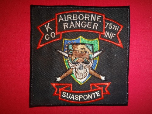 US Army K Co AIRBORNE RANGER 75th Infantry Regiment SUA SPONTE Vietnam ...