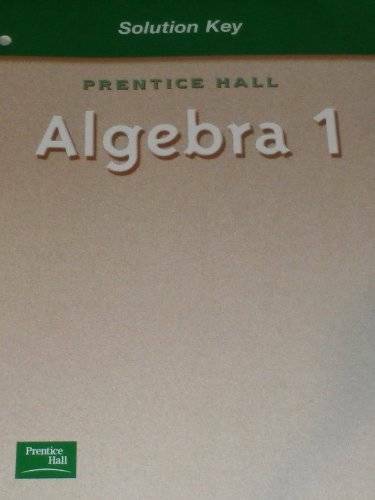 Prentice Hall: Algebra 1, Solutions Key - Paperback By Smith, Charles ...
