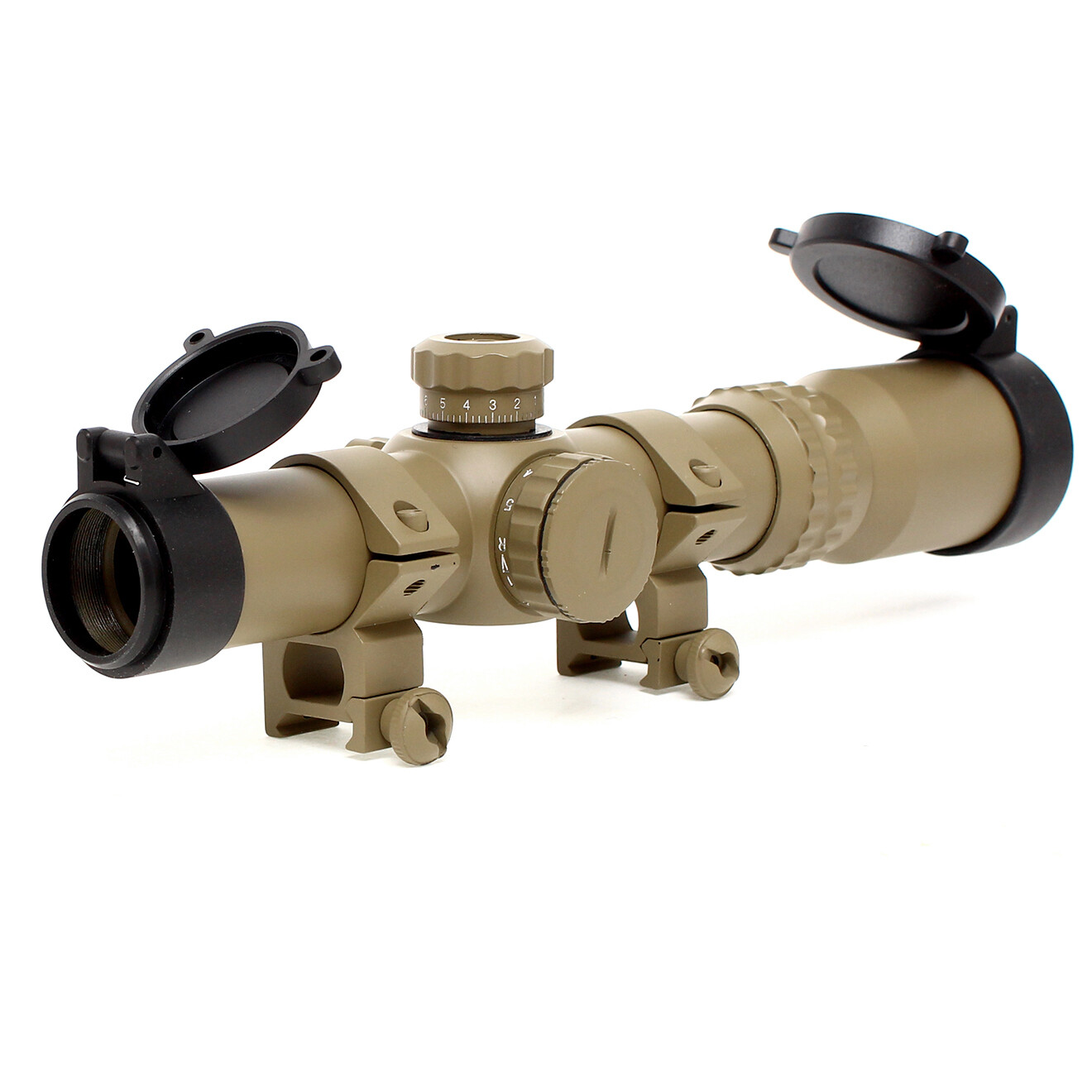 Armorwerx 1-4x24 Dual Color Illuminated Mil-Dot Reticle Rifle Scope | eBay