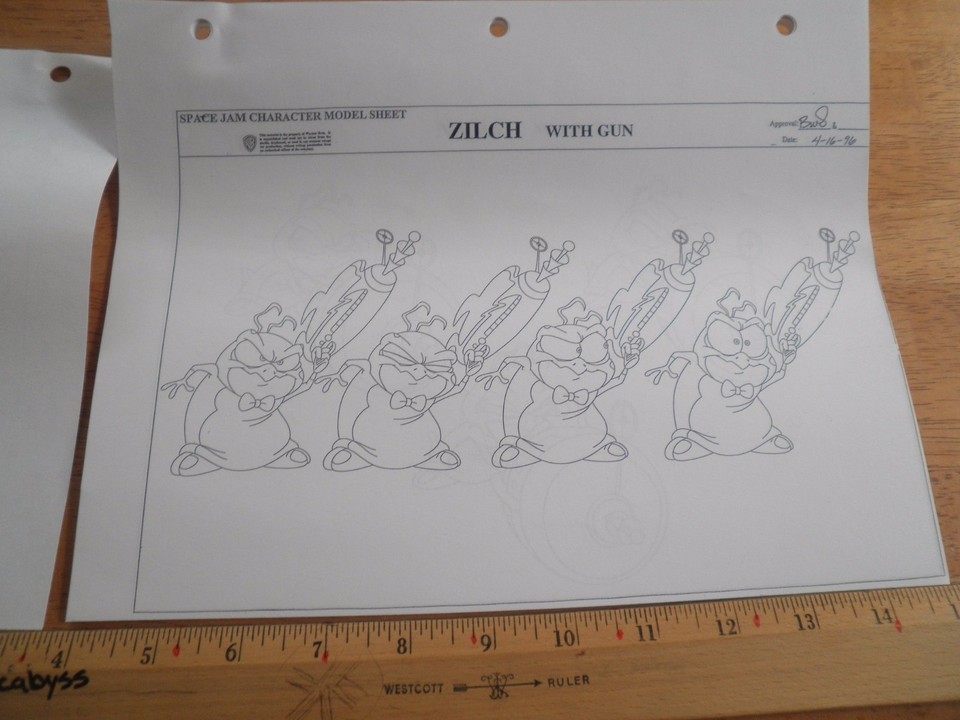 1995 Aliens Bupkus Void Space Jam model sheets for art designers ...