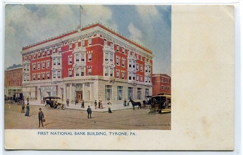 First National Bank Tyrone Pennsylvania 1907 Postkarte | eBay
