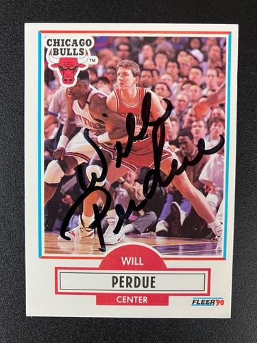 Will Perdue 1990-91 Fleer Bulls In Person IP TTM Signed Auto Autograph ...