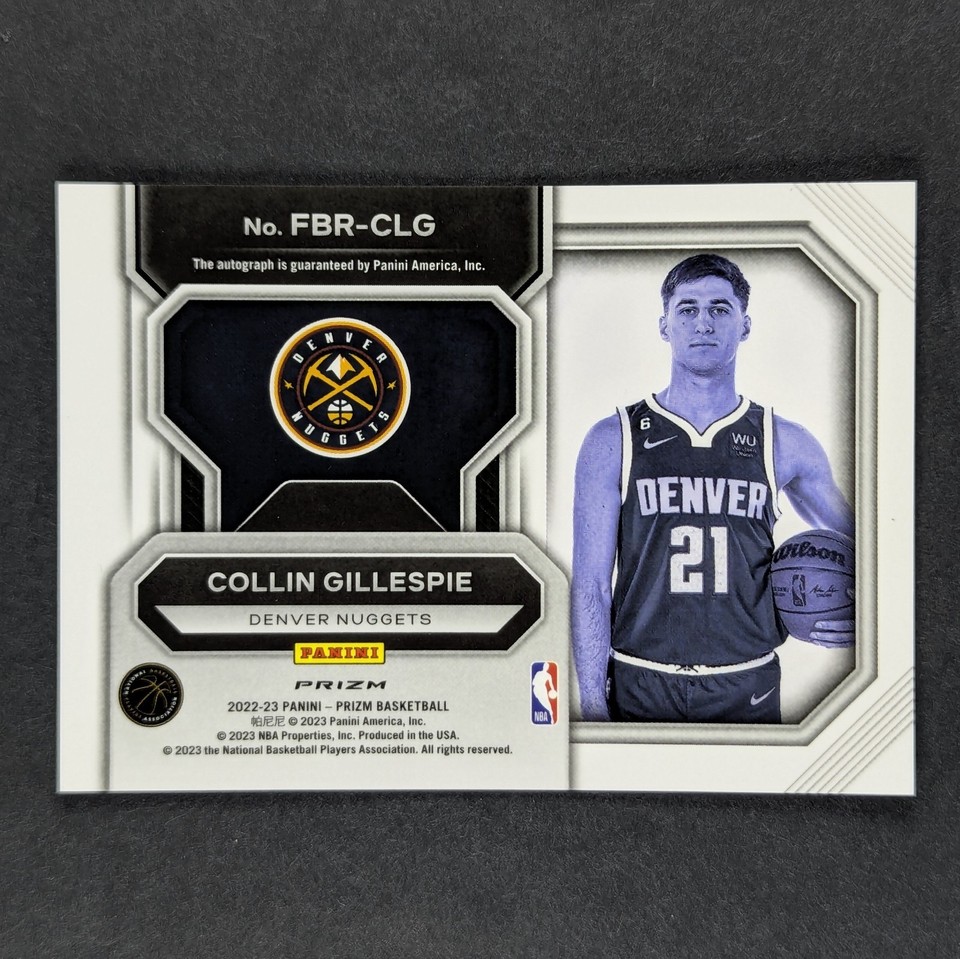 Collin Gillespie 2022-23 Prizm Rookie Auto Disco Fast Break Autographs ...