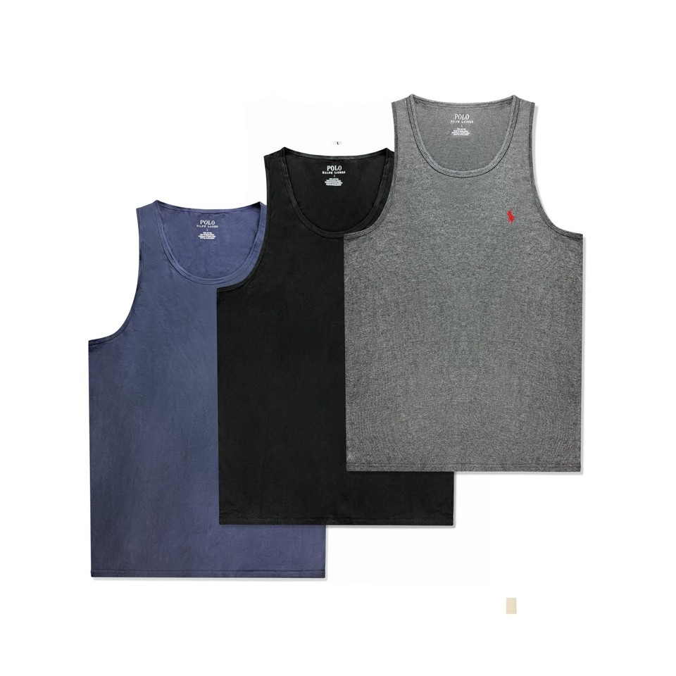 Polo Ralph Lauren Men’s 3-Pack 100% Cotton Tank Tops Soft Classic Fit ...