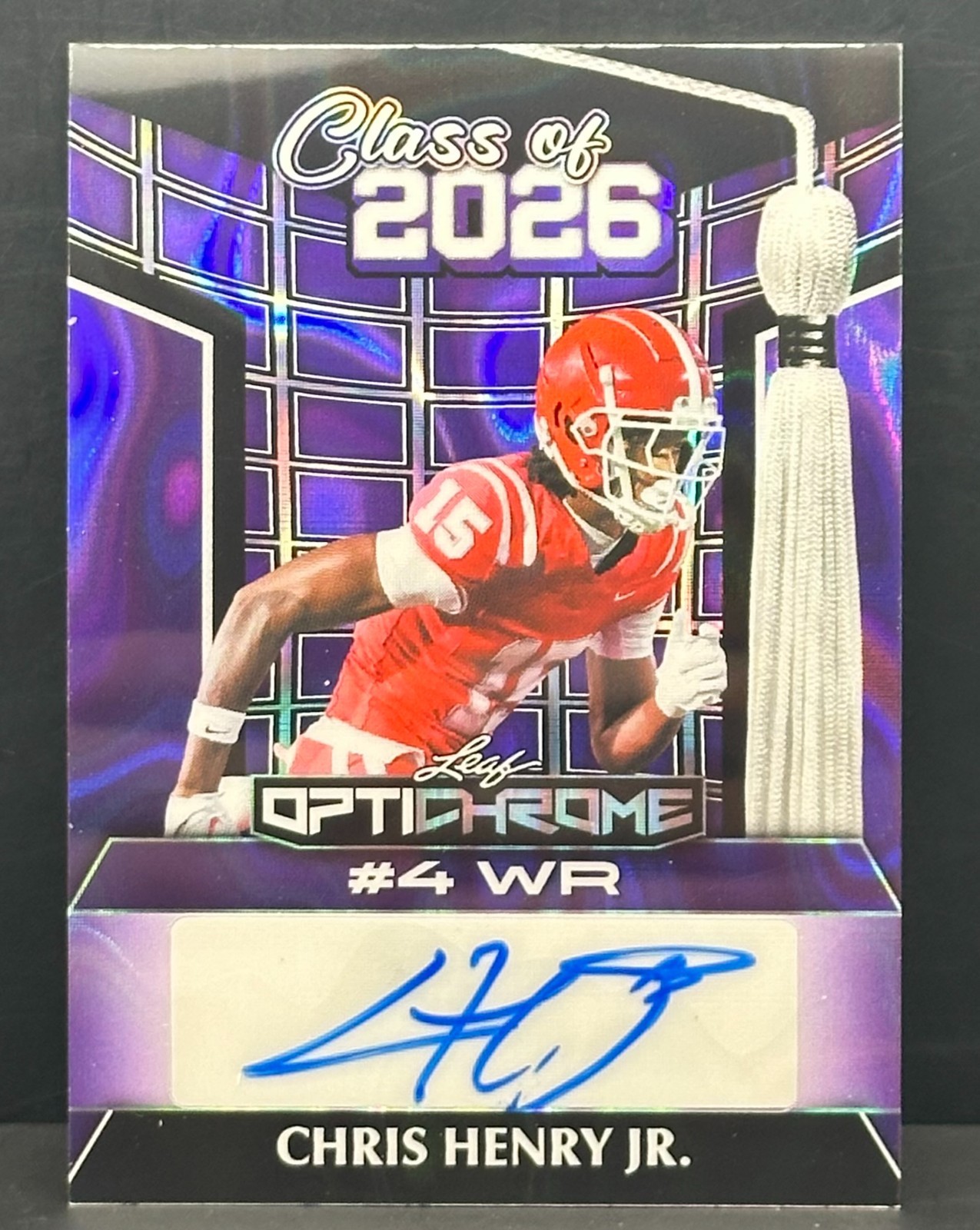 Chris Henry 2025 Leaf Optichrome #26A-CHJ Class of 2026 Autographs ...