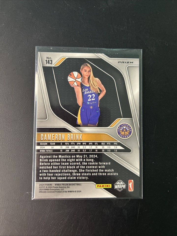 2024 Panini Prizm WNBA - Cameron Brink #143 Silver Prizm (RC) | eBay