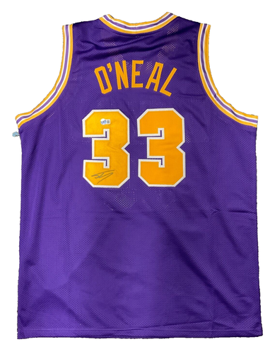 Auction #4 SHAQUILLE O'NEAL SIGNED LAKERS #33 JERSEY BAS HOLOGRAM | eBay