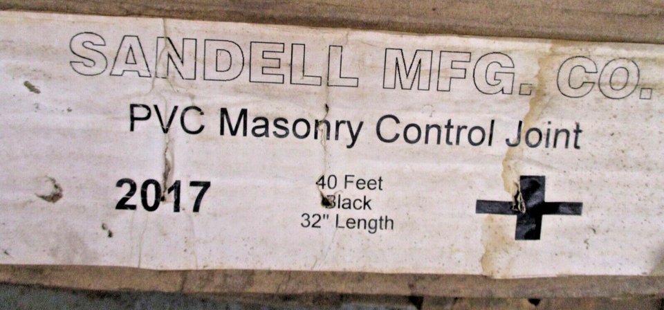Sandell MFG Co PVC Masonry Control Joint 40 Feet Black 32" Length ...