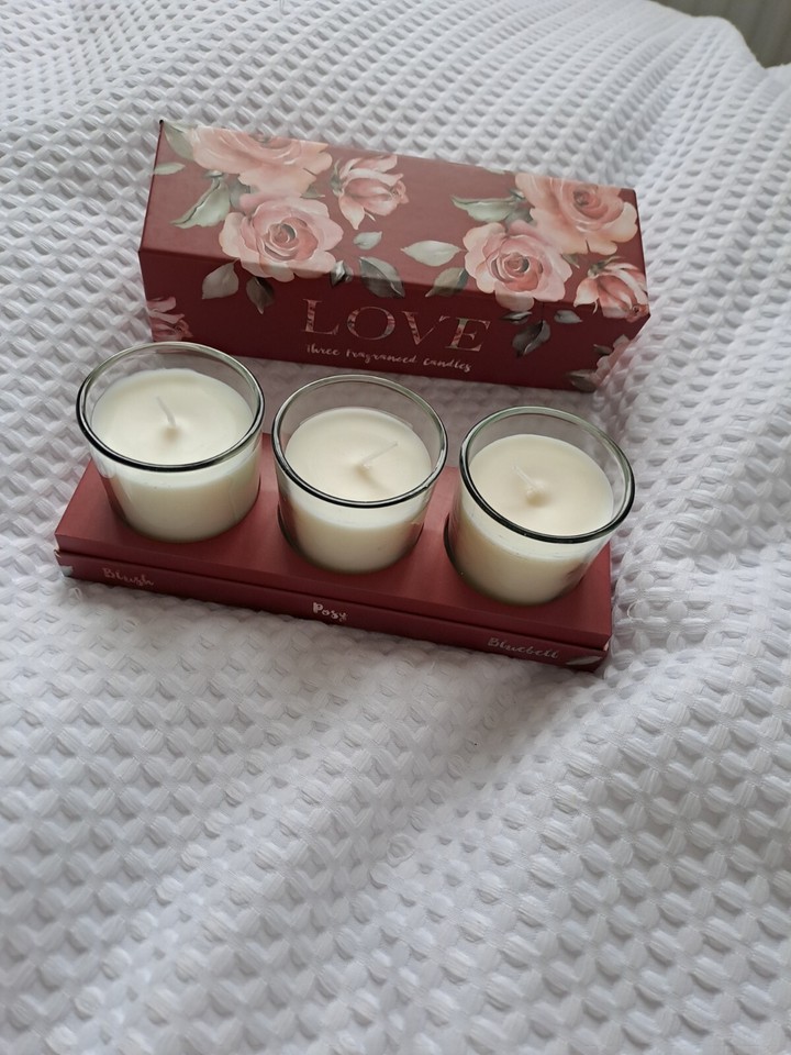 Lidl set of 3 FRANGRANCED CANDLES NEW Christmas Gift Secret Santa | eBay UK