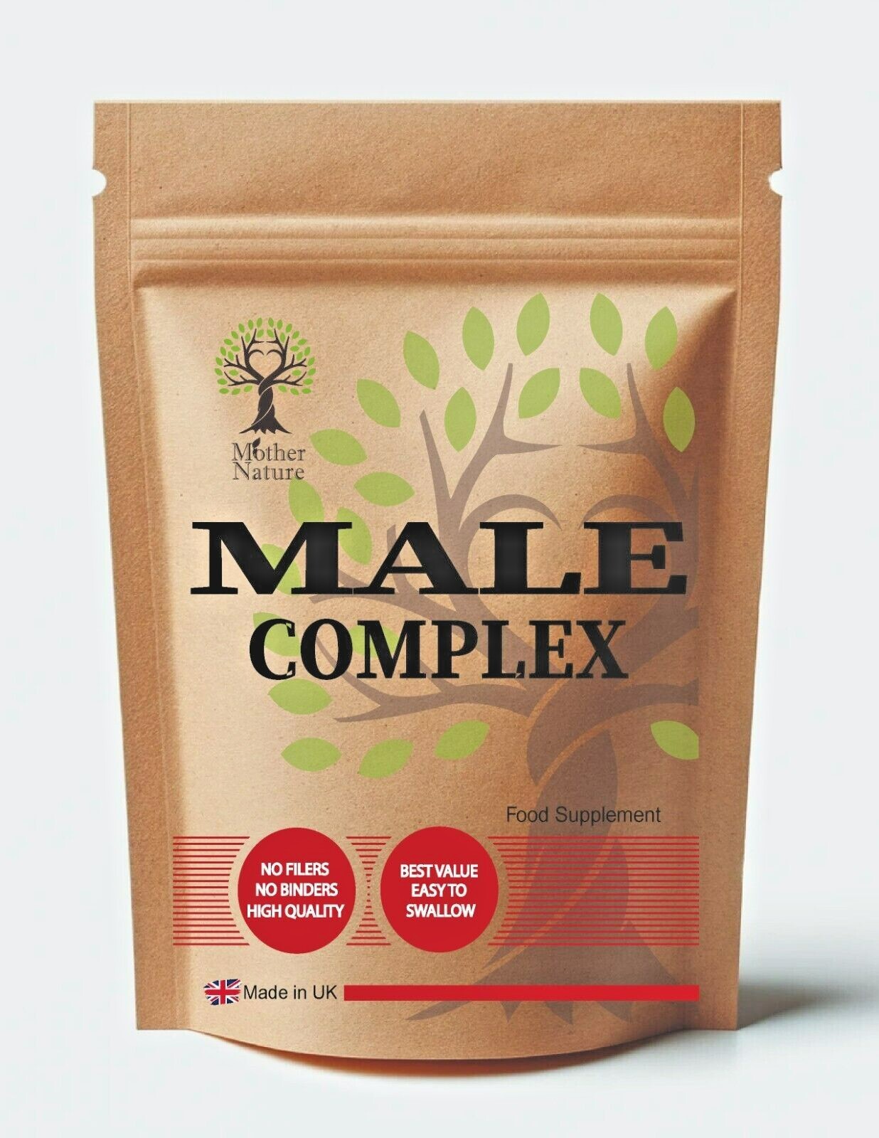 Male Complex Natural Men's Health Supplement Red Panax Maca Ashwagandha ...